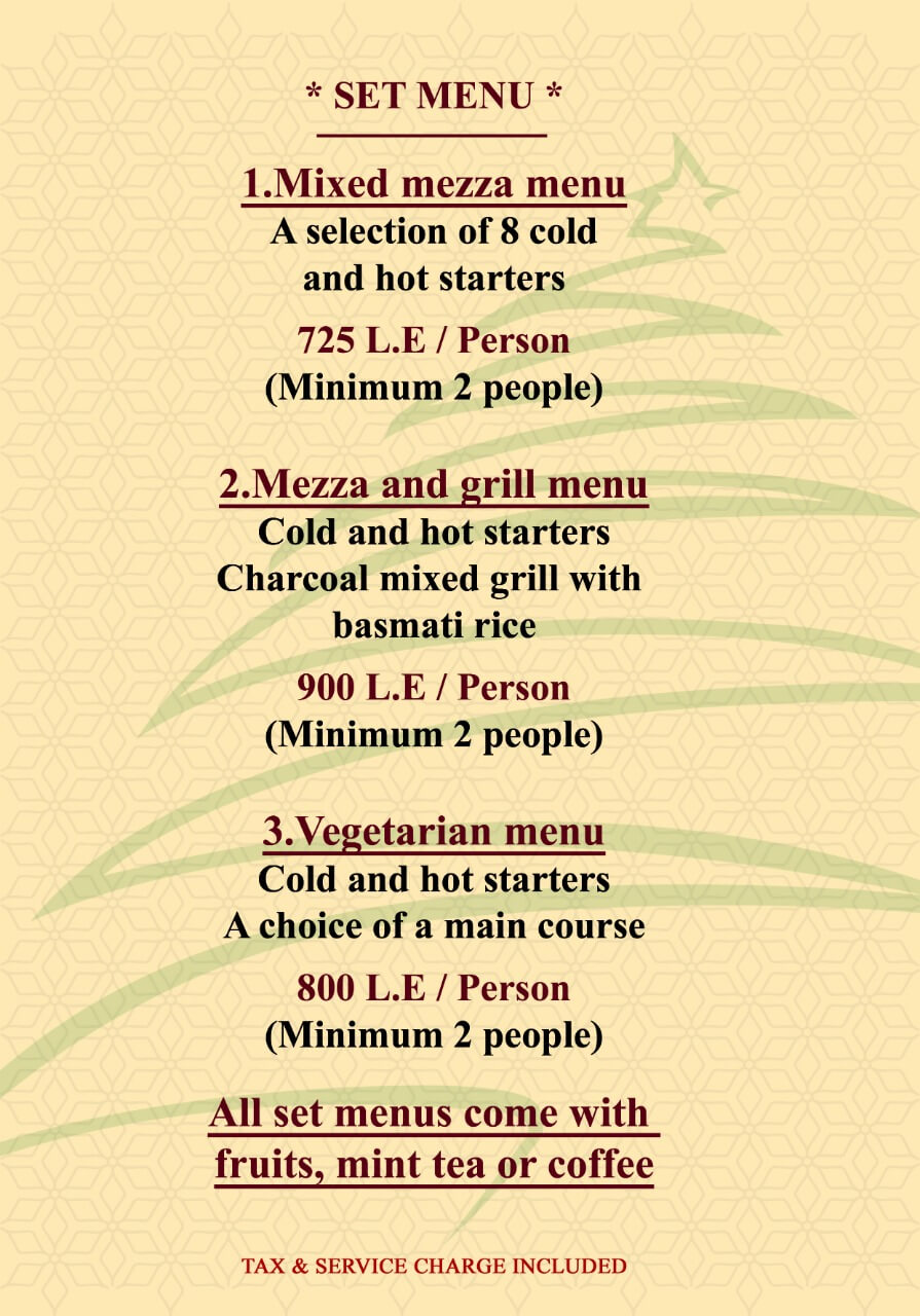 Set Menu